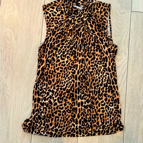 Elie Tahari | Tops | Cute Leopard Sleeveless Elie Tahari Top | Poshmark